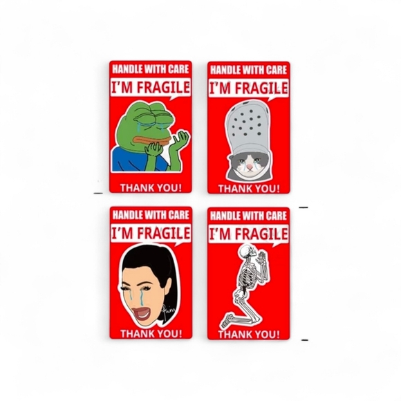 The Unbranded Brand | Office | Funny Crying Meme Fragile Sticker Set Of ...
